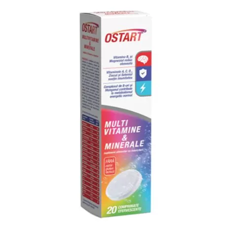 Ostart Multivitamine & Minerale, 20 comprimate efervescente, Fiterman